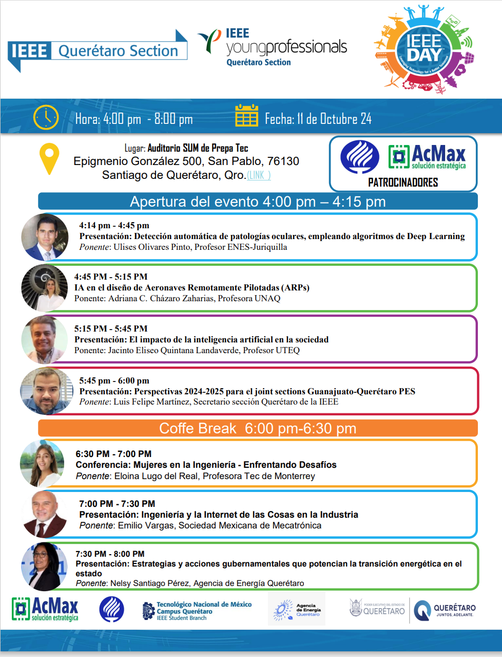 Reminder: ¡Celebremos Juntos el IEEE Day 2023 - Sección Querétaro! : vTools eNotice | vTools IEEE